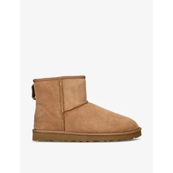 UGG Classic Ultra Mini Logo-patch Ankle Boots - Tan