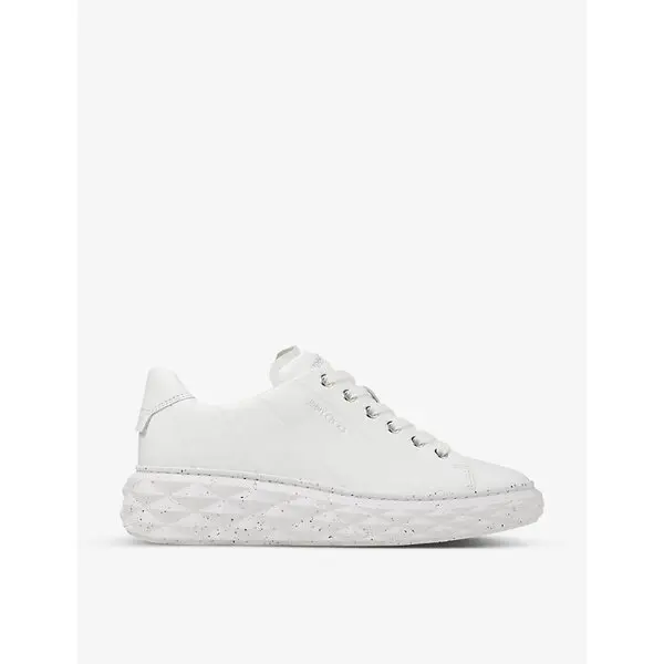JIMMY CHOO Diamond Light Maxi Leather Low-top Trainers