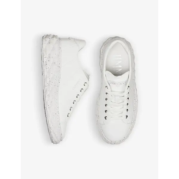 JIMMY CHOO Diamond Light Maxi Leather Low-top Trainers