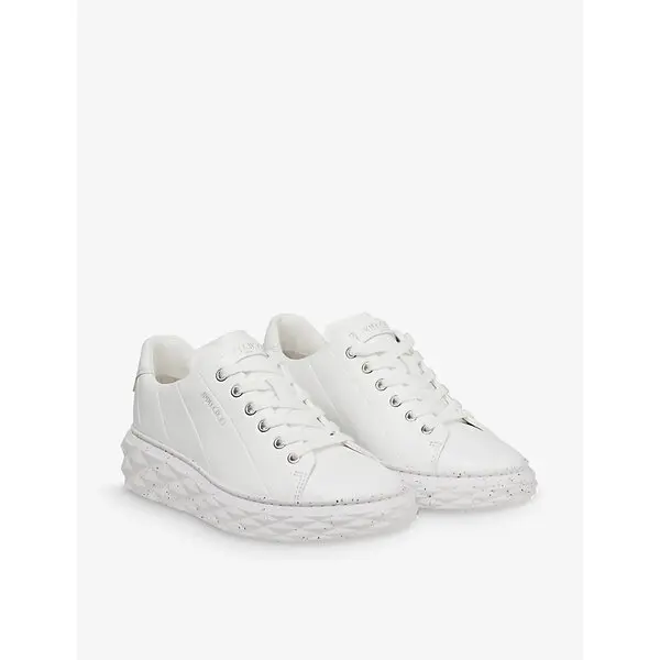 JIMMY CHOO Diamond Light Maxi Leather Low-top Trainers