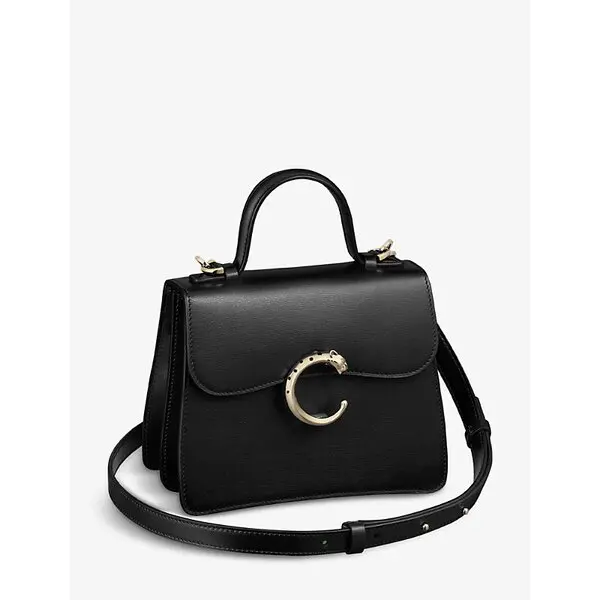 Cartier Panthère De Mini Leather Cross-body Bag - Black