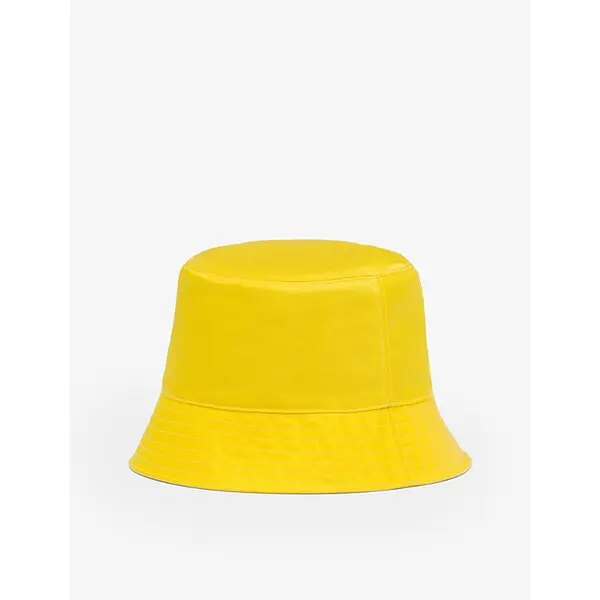 Prada Logo-plaque Nylon Bucket Hat - Yellow