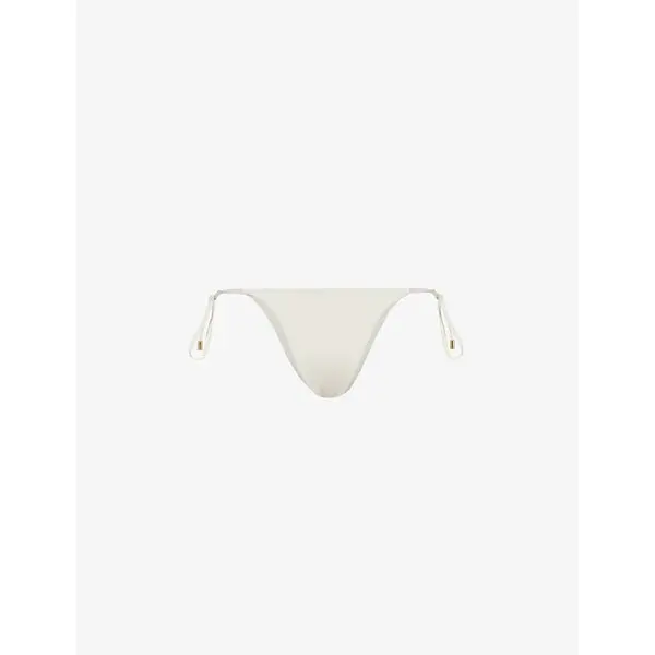 Monday Swimwear Palma High-rise Bikini Bottom - Ivory Rec