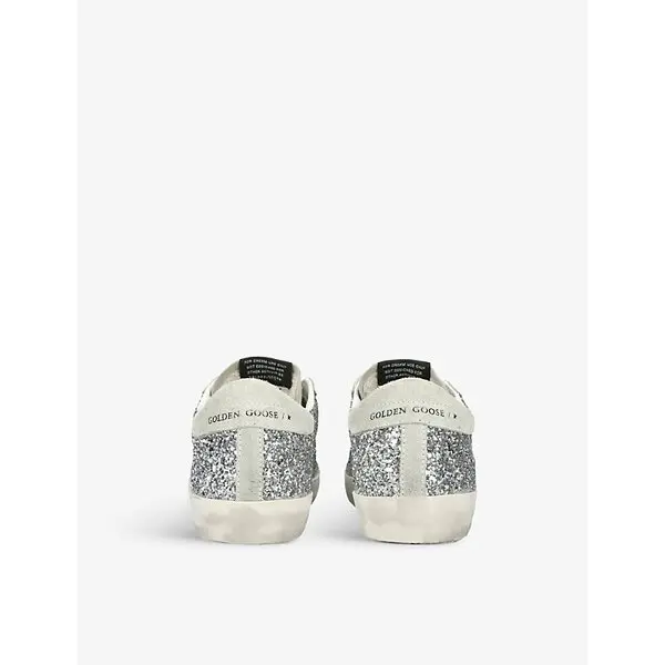 GOLDEN GOOSE Super-star Suede And Glitter Trainers