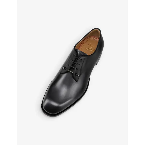 CHRISTIAN LOUBOUTIN Chambeliss Leather Derby Shoes - Black