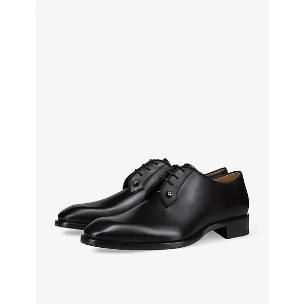 CHRISTIAN LOUBOUTIN Chambeliss Leather Derby Shoes - Black