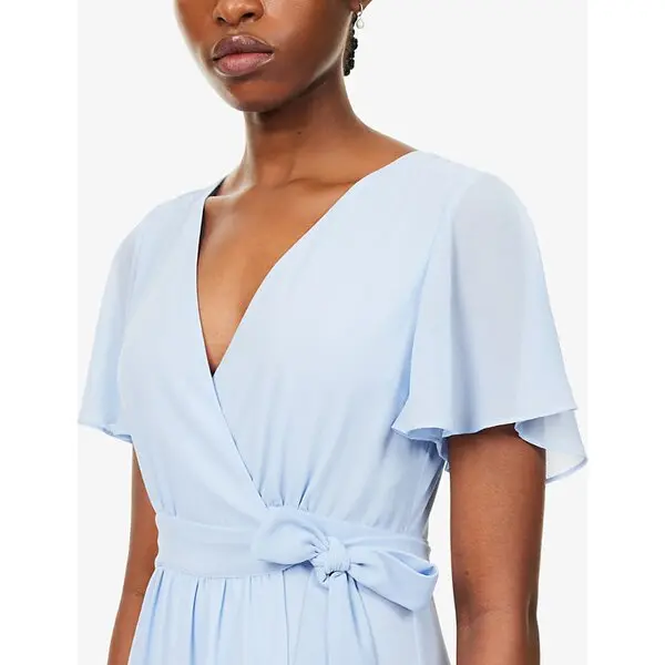 chiffon light blue bridesmaid dresses Morilee V-Neck Chiffon A-line 21607 Bridesmaid Dress – Wedding Shoppe main image 1