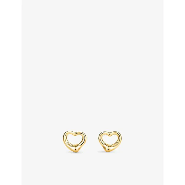 Tiffany & Co. Elsa Peretti Open Heart Stud Earrings - Gold