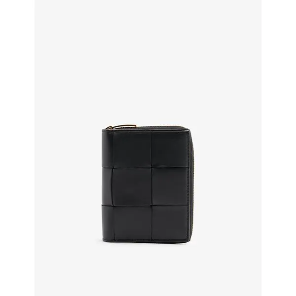 Bottega Veneta Cassette Wallet - Black/gold