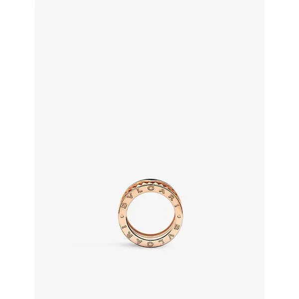 BVLGARI B.zero1 Rock 18ct Rose-gold And Ceramic Ring