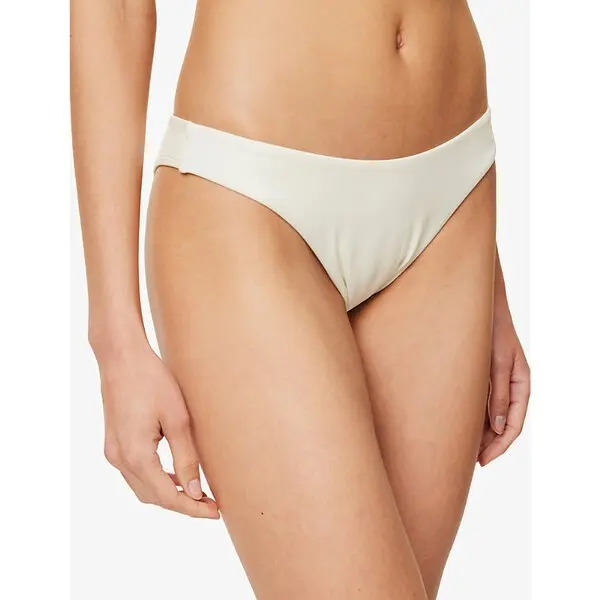 Monday Swimwear Byron Mid-rise Bikini Bottoms - Ivory Rec