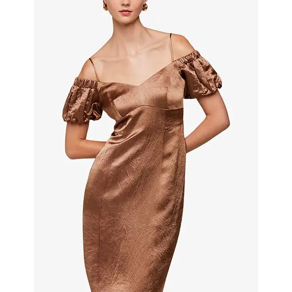 open lace back dress Faye Strapless Maxi Dress - Gold
