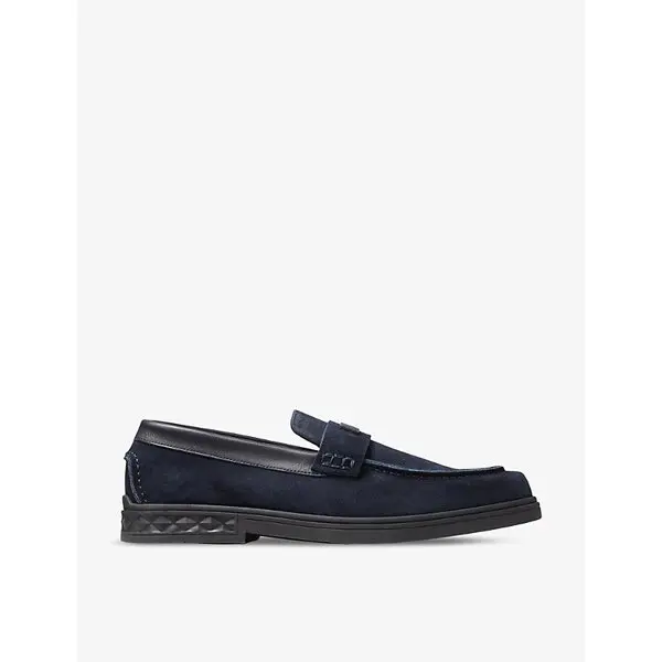 JIMMY CHOO Reverse-suede Loafers