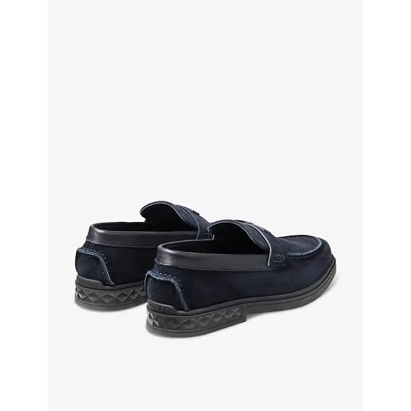 JIMMY CHOO Reverse-suede Loafers