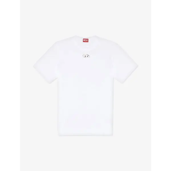 DIESEL® T-just-od Logo-plaque Cotton-jersey T-shirt - 100