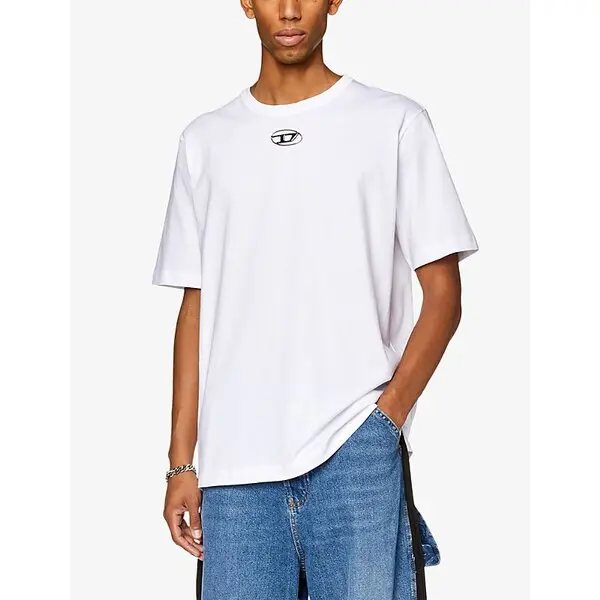 DIESEL® T-just-od Logo-plaque Cotton-jersey T-shirt - 100