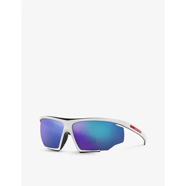 Prada Ps 07ys Branded-arm Irregular-frame Nylon Sunglasses