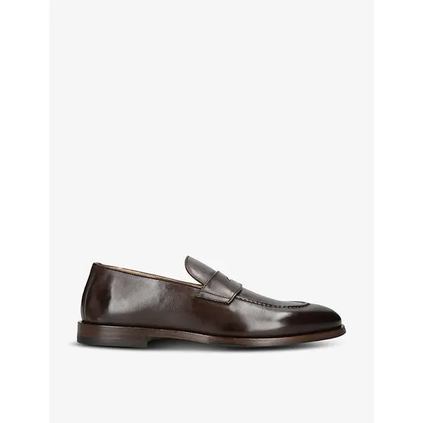 Brunello Cucinelli Classic Panelled Leather Penny Loafers