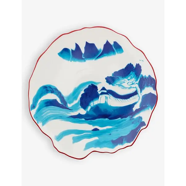 SELETTI Diesel Living With Classics On Acid Melting Landscape Porcelain Dessert Plate 21.5cm - One-color