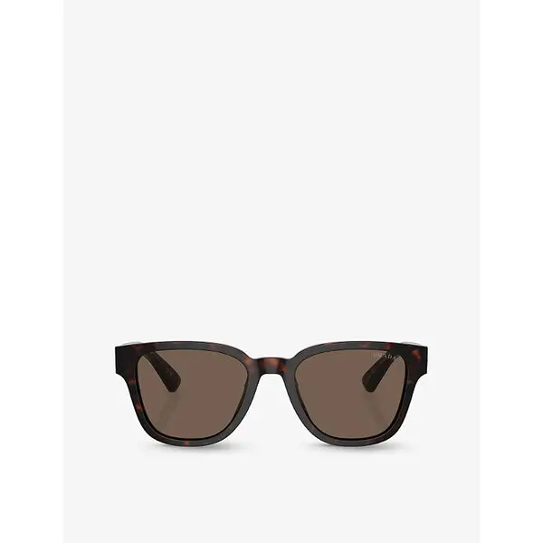Prada Pillow-frame Acetate Sunglasses - Brown