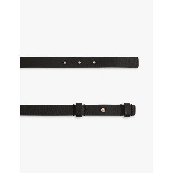 REISS Hayley Hinged-buckle Leather Belt