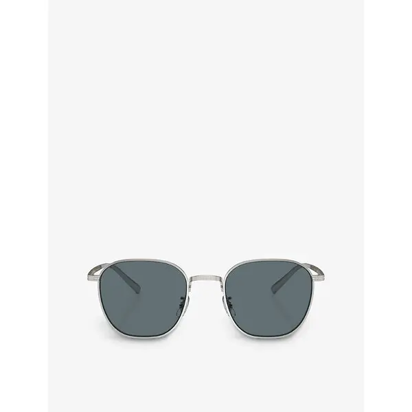 Oliver Spencer Square-frame Titanium Sunglasses - Silver