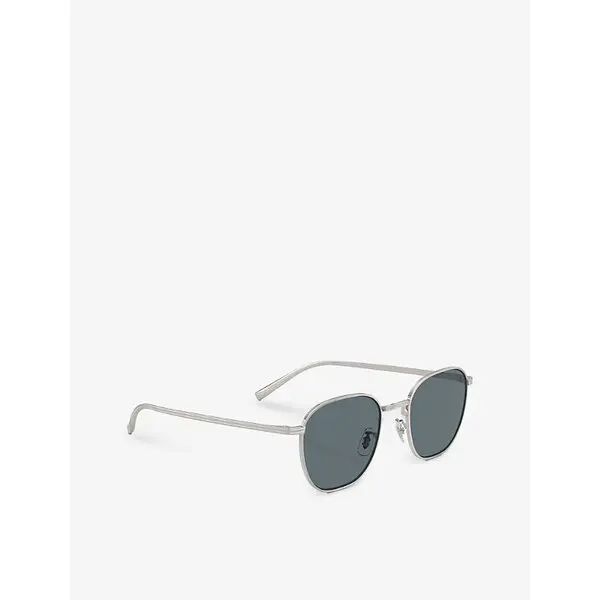 Oliver Spencer Square-frame Titanium Sunglasses - Silver