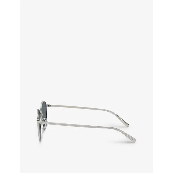 Oliver Spencer Square-frame Titanium Sunglasses - Silver