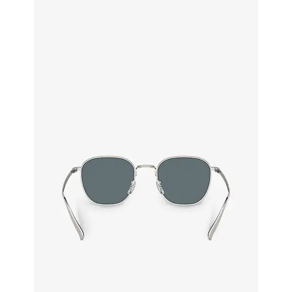 Oliver Spencer Square-frame Titanium Sunglasses - Silver