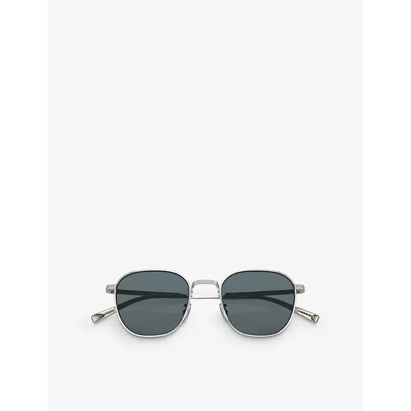 Oliver Spencer Square-frame Titanium Sunglasses - Silver