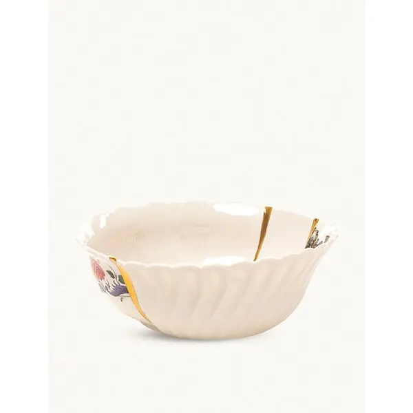 SELETTI Kintsugi N2 Porcelain And 24ct Gold Bowl 15.2cm - None