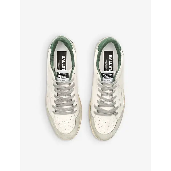 GOLDEN GOOSE Ballstar Logo-print Leather Low-top Trainers - Green Oth