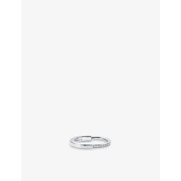 Tiffany & Co. Lock 18ct And Diamond Ring - White Gold