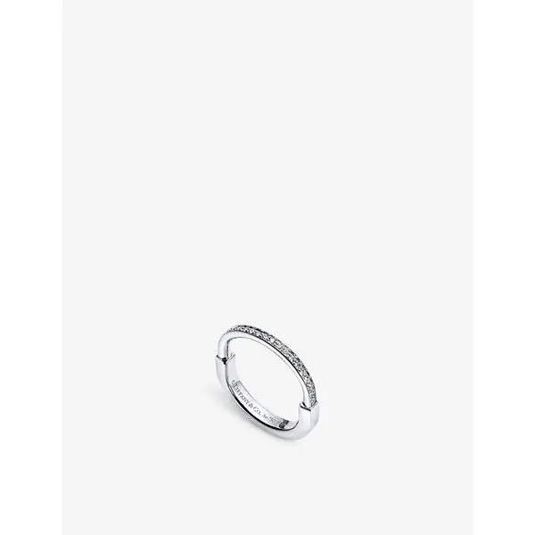 Tiffany & Co. 18ct White-gold And Diamond Lock Ring