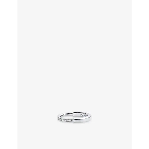 Tiffany & Co. 18ct White-gold And Diamond Lock Ring