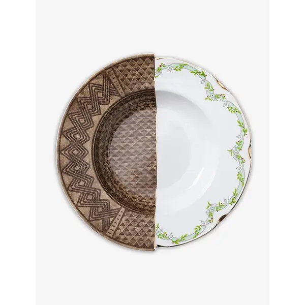 SELETTI Hybrid Malao Printed Porcelain Soup Bowl 25.4cm - One-color