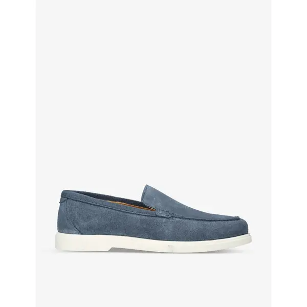 LOAKE Tuscany Slip-on Suede Loafers - Blue/dark