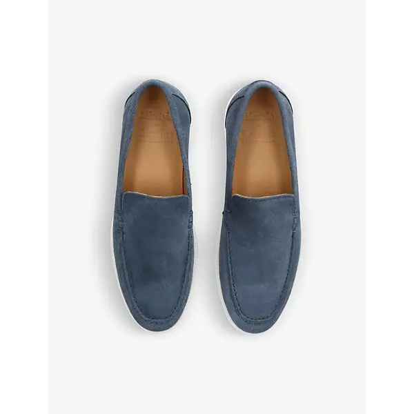LOAKE Tuscany Slip-on Suede Loafers - Blue/dark