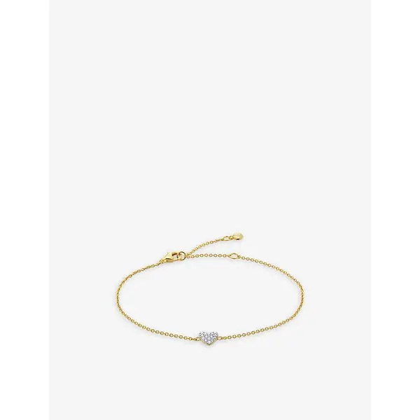 Monica Vinader 18ct -plated Vermeil Sterling Silver And Lab-grown Diamond Bracelet - Yellow Gold