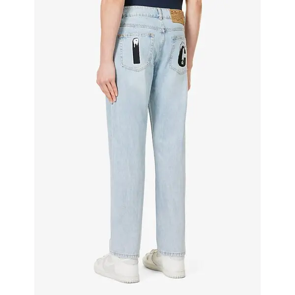 ICECREAM Running Dog Graphic-print Straight-leg Regular-fit Jeans
