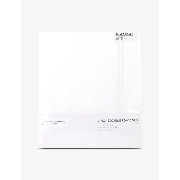 THE WHITE COMPANY Symons -row Cord Egyptian Cotton Duvet Cover - White
