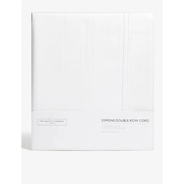 THE WHITE COMPANY Symons -row Cord Egyptian Cotton Duvet Cover - White/silver