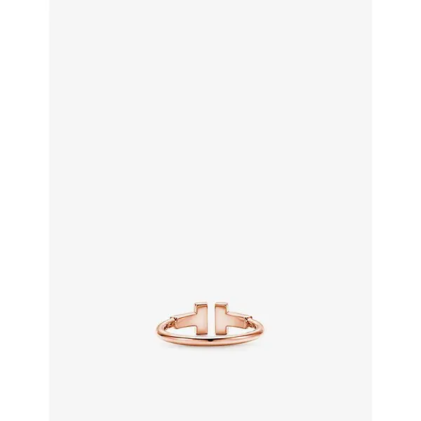 Tiffany & Co. T 18ct Rose Gold And Diamond Wire Ring