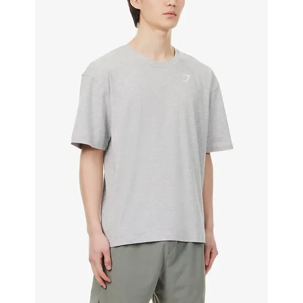 GYMSHARK Power Logo-print Stretch-cotton T-shirt