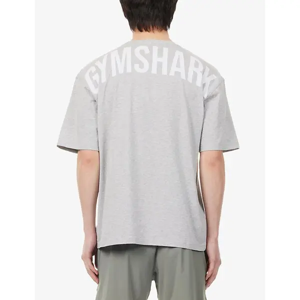 GYMSHARK Power Logo-print Stretch-cotton T-shirt