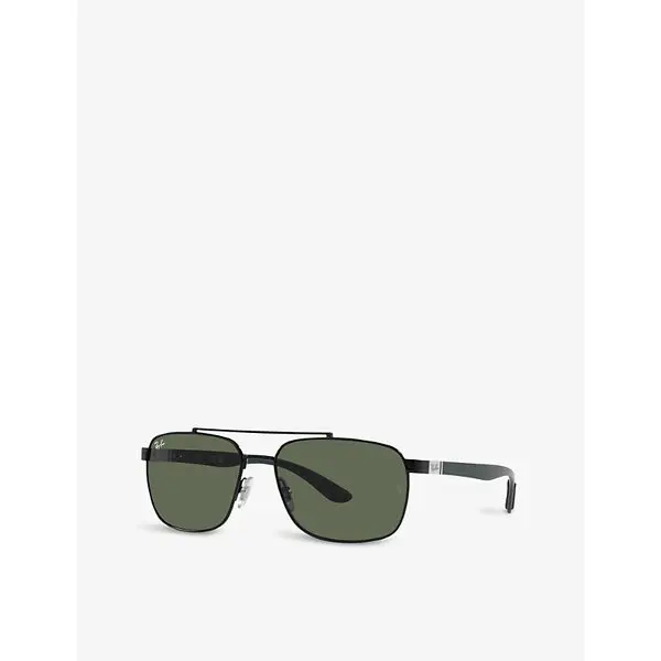 Ray-ban Rectangle-frame Steel Sunglasses