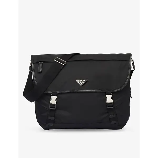 Prada Re-nylon Buckled Cross-body Bag - Black