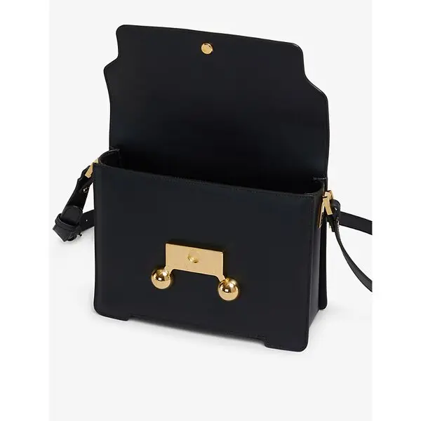 Marni Trunkeroo Leather Shoulder Bag - Black