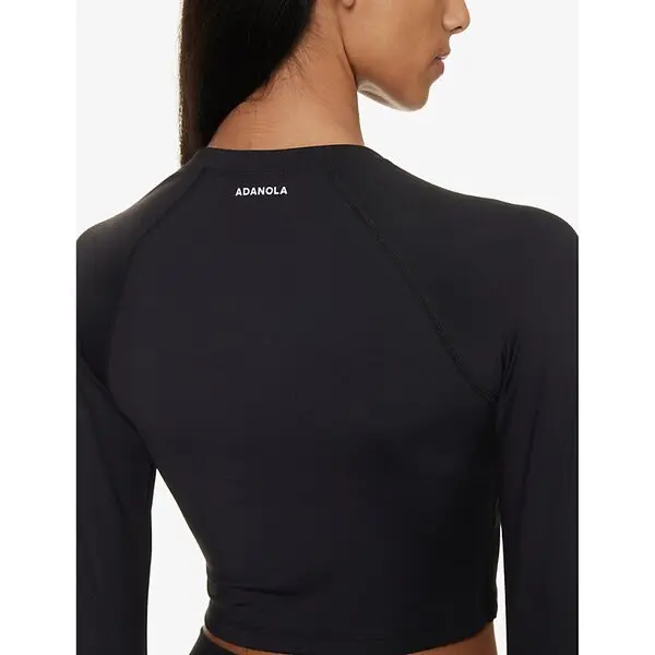 ADANOLA Fitted Long-sleeved Cropped T-shirt