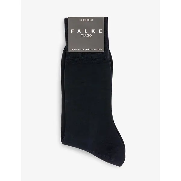 Falke Tiago Logo-print Cotton-blend Socks - Dark Navy